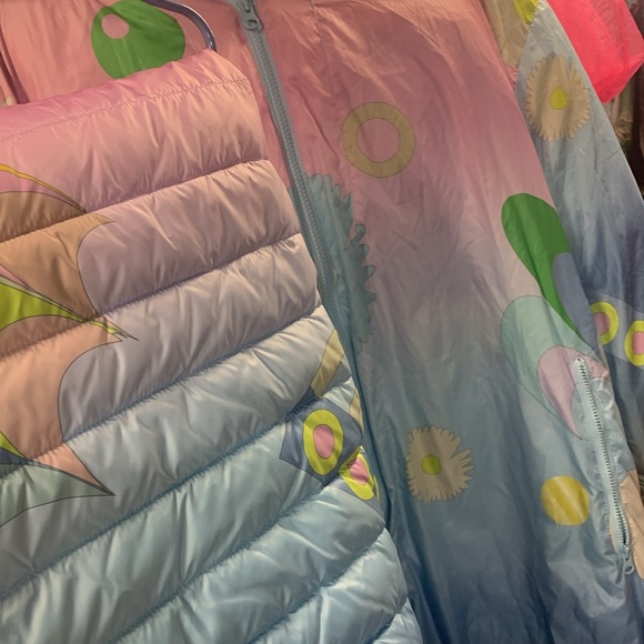 Cynthia Rowley | Jackets & Coats | Cynthia Rowley Cosmo Puffer Jacket Hood Rainbow Pastel Floral ...